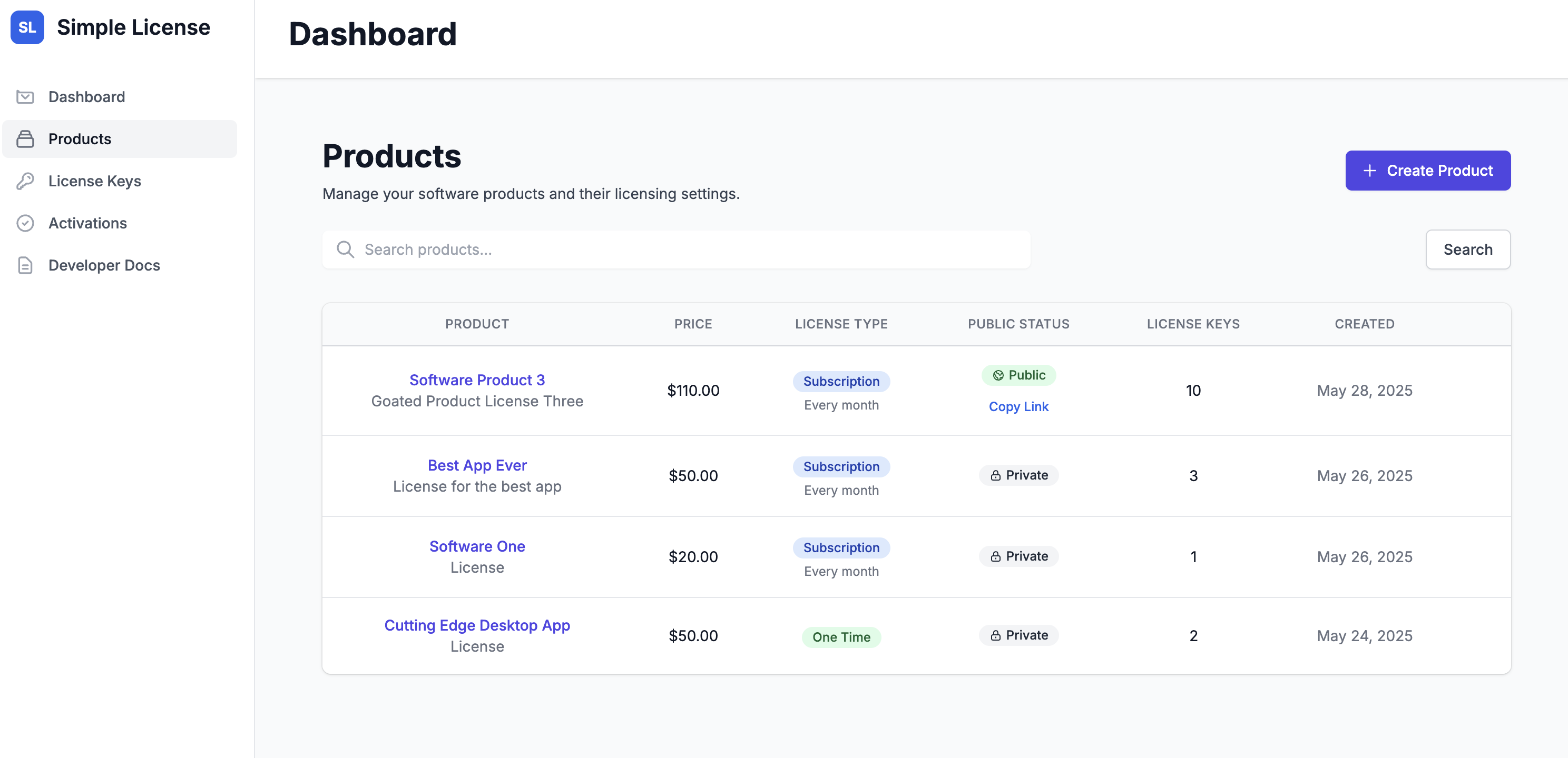 Simple License - Software License Management Made Easy